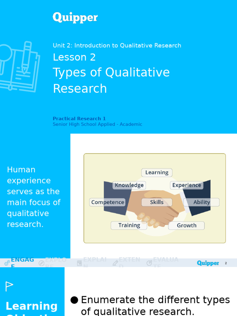 FINAL PPT PR1!11!12 UNIT 2 LESSON 2 Types of Qualitative Research | PDF | Qualitative Research ...
