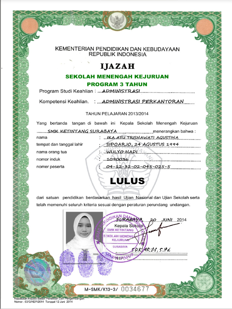Ijazah 2872 | PDF