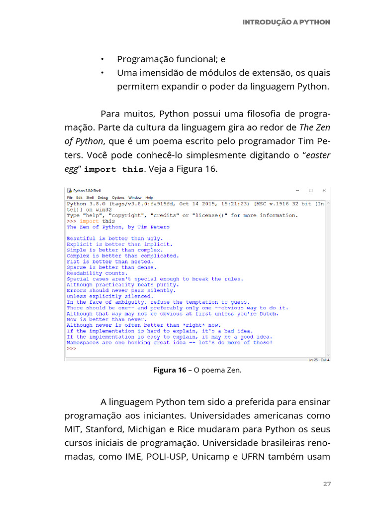EBOOK - INTRODUÇÃO A PYTHON (EDITORA IFRN) - 28 | PDF
