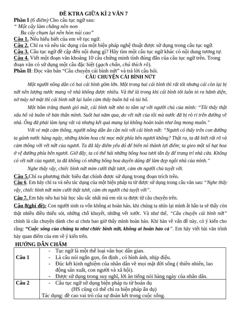 Văn 7 GHK II.T C NG - NLXH | PDF