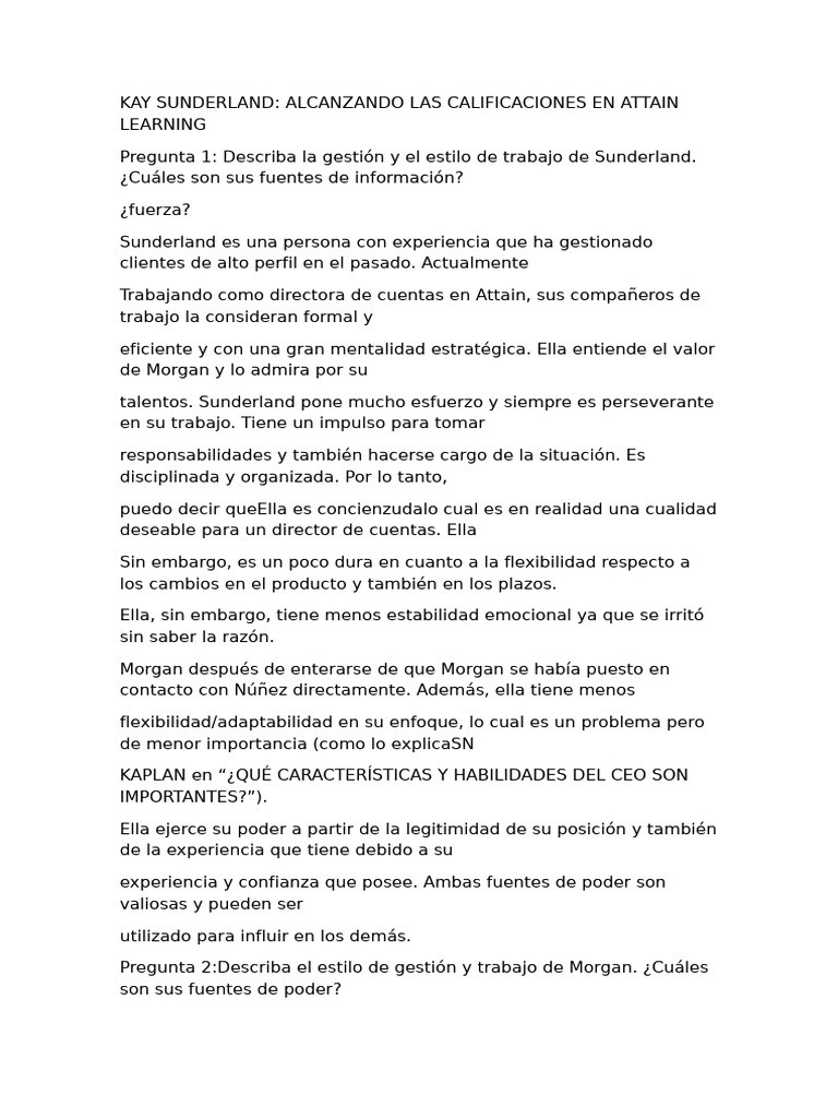 Kay Sunderland | PDF | Liderazgo | Sicología