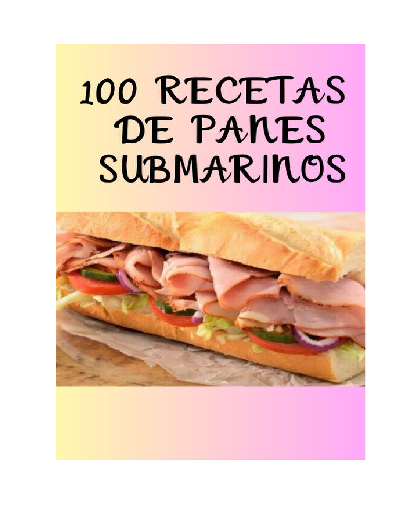 100 Recetas de Submarinos | PDF | Salsa | pesto