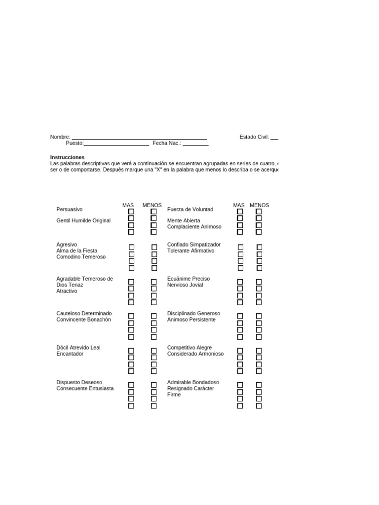 Formato Cleaver prueba | PDF
