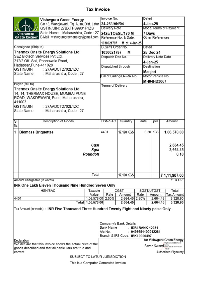 04 Invoice TOESL 170 M Signed | PDF | Payments | Government Finances