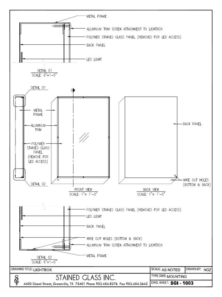 Lightbox Mounting Detail | PDF