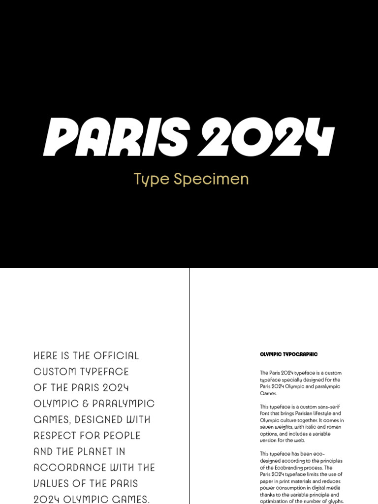 Paris2024 Type Specimen 1722985843 | PDF | Typefaces | Writing