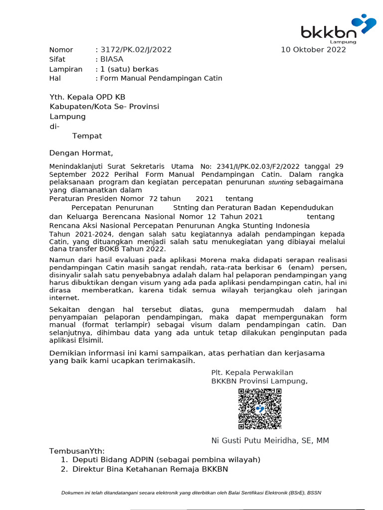 Form Manual Pendamping Catin | PDF