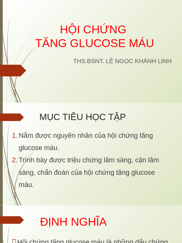 H I CH NG Tăng Glucose Máu | PDF