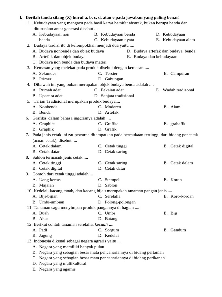 Soal US PKWU 25 | PDF