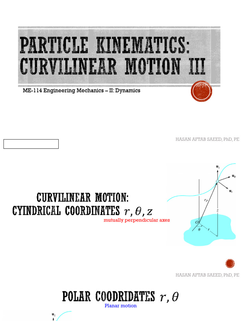 2B Particle Kinematics - Curvilinear Motion III | PDF | Acceleration | Kinematics