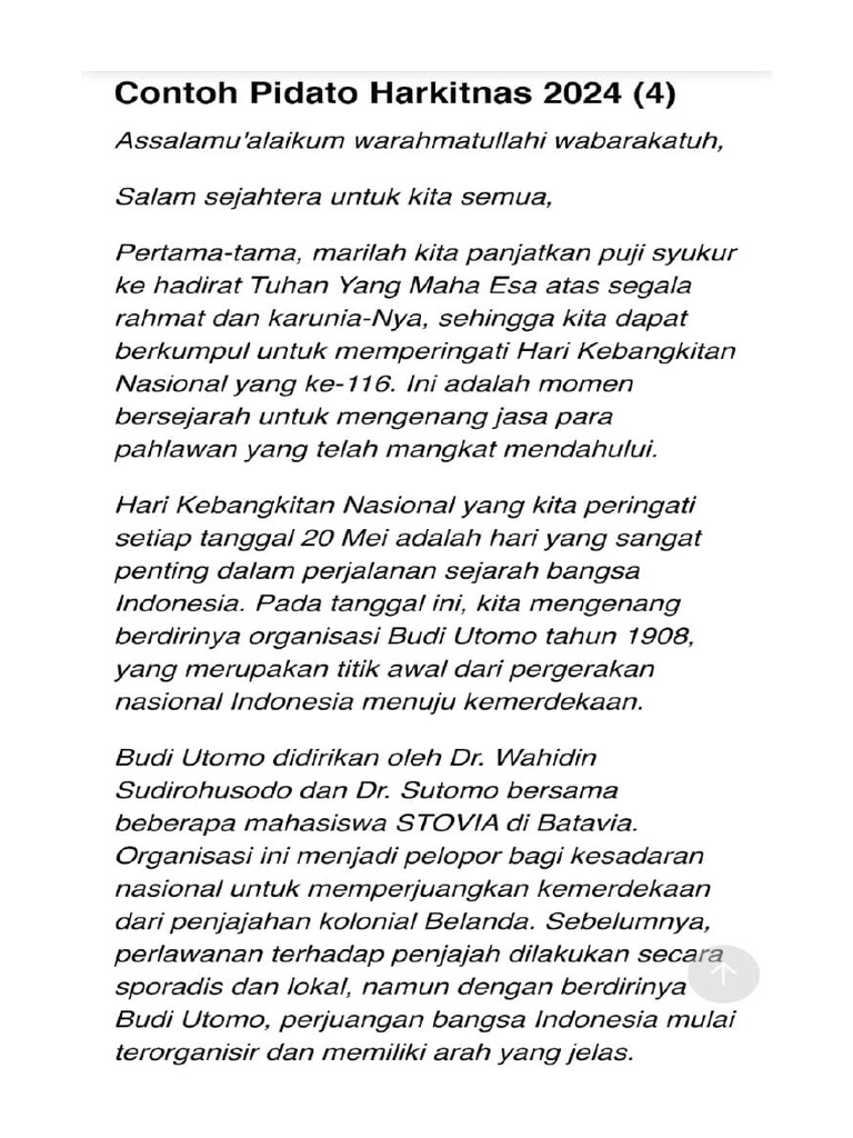 Pidato Harkitnas | PDF