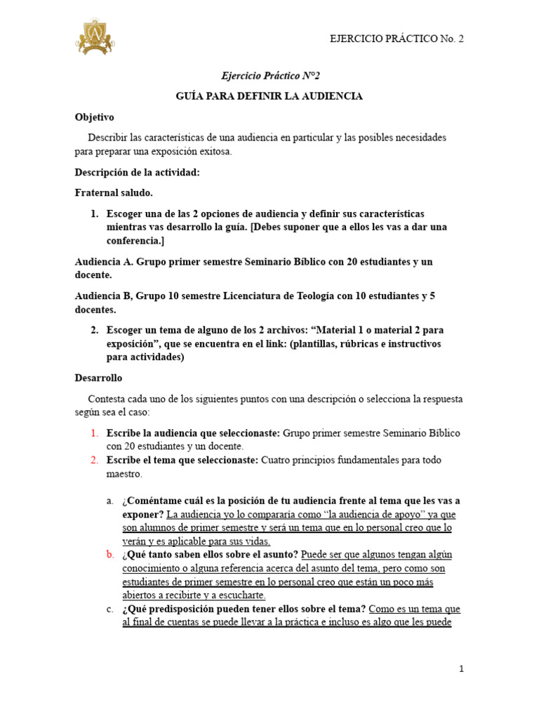 Ejercicio PraÌ Ctico No. 2 | PDF