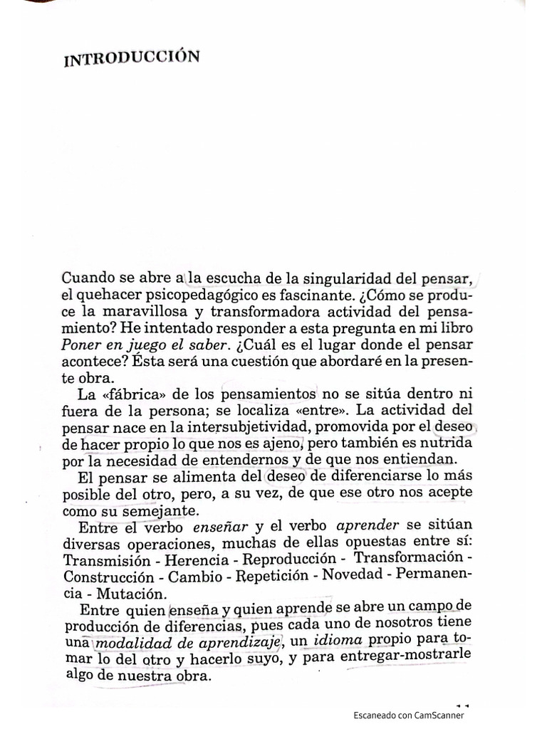 Introducción Libro Alicia Fernandez | PDF