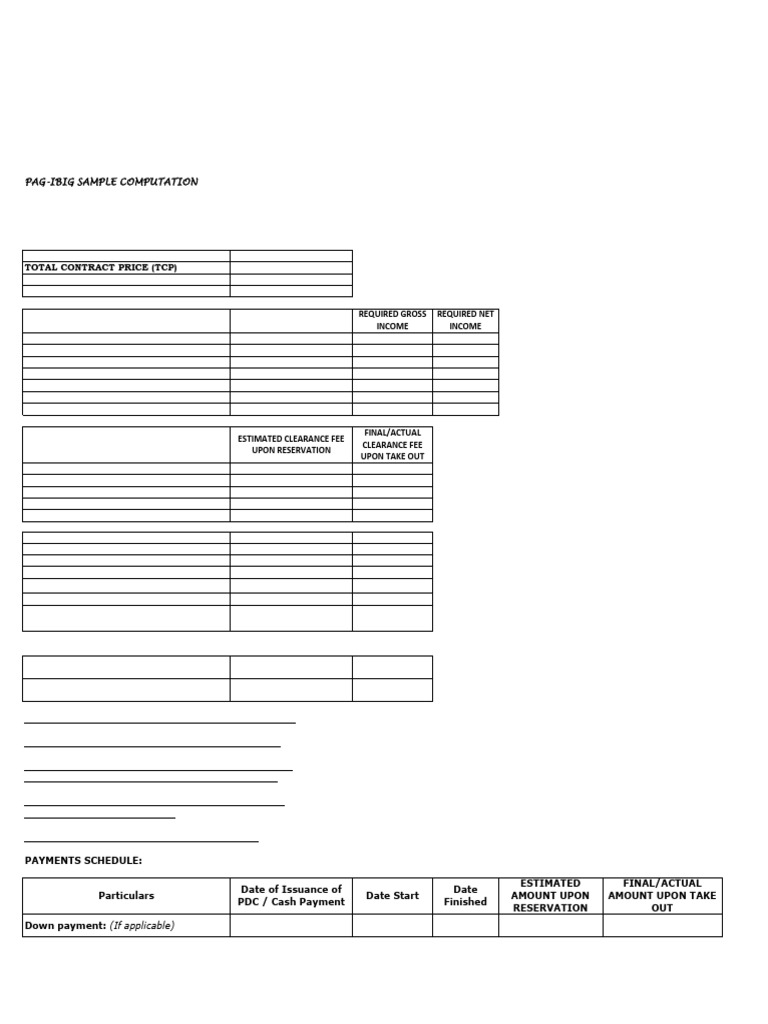 Pag-IBIG Loan Sample Computation Guide | PDF | Revenue | Fee