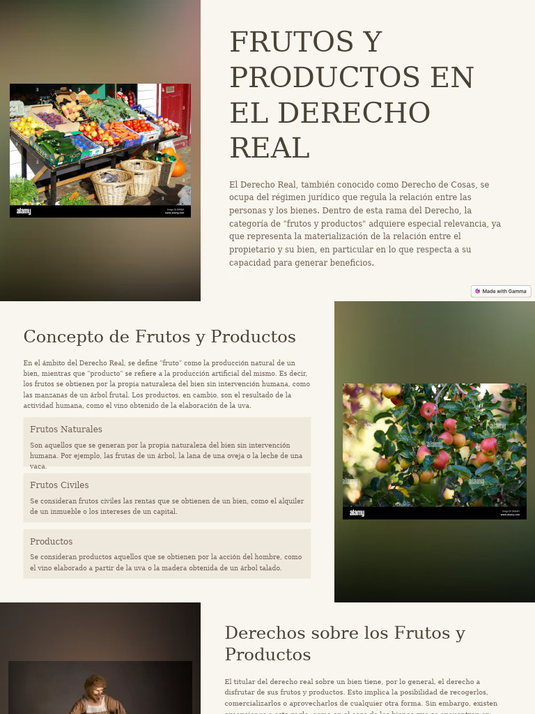 Frutos y Productos en Derecho Real | PDF | Propiedad | Herencia