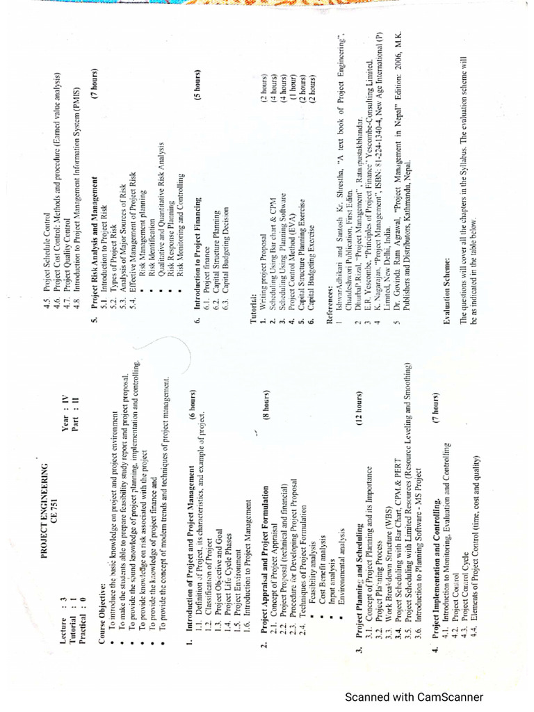 Project Engineering Old Questions | PDF