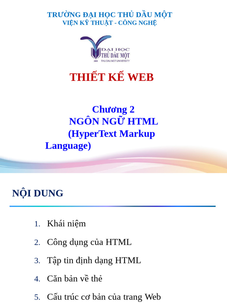 Chapter 2. Ngon Ngu HTML | PDF