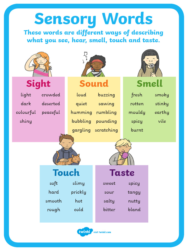 Sensory Descriptive Words List | PDF