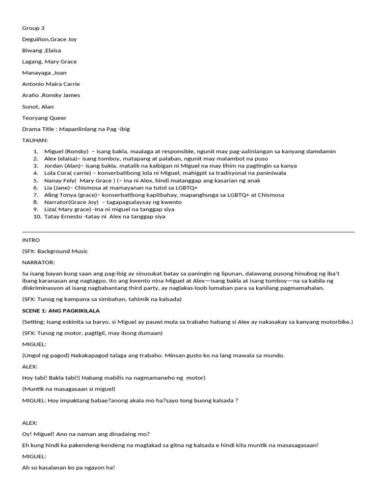 Role Play Script GRP.3 | PDF