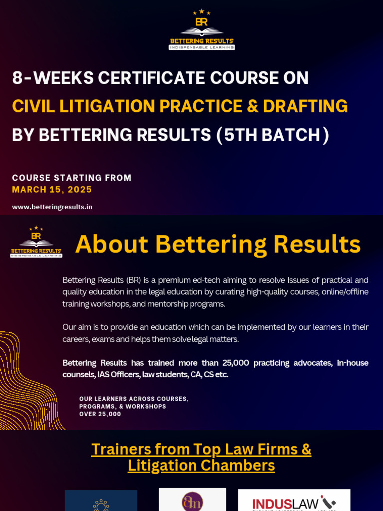 Civil Litigation 5th Batch Brochure | PDF | Alternative Dispute ...