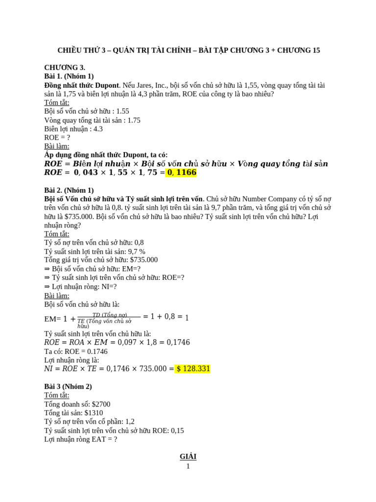 Ct3.ibc - QTTC - BT Chương 3 + 15-2 | PDF