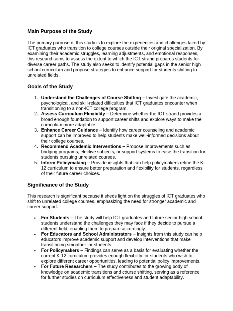 Challenges of ICT Graduates' Course Shifting | PDF | Educational ...
