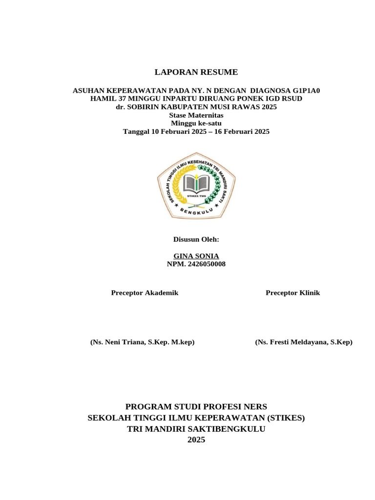 LP PERSALINAN NORMAL | PDF