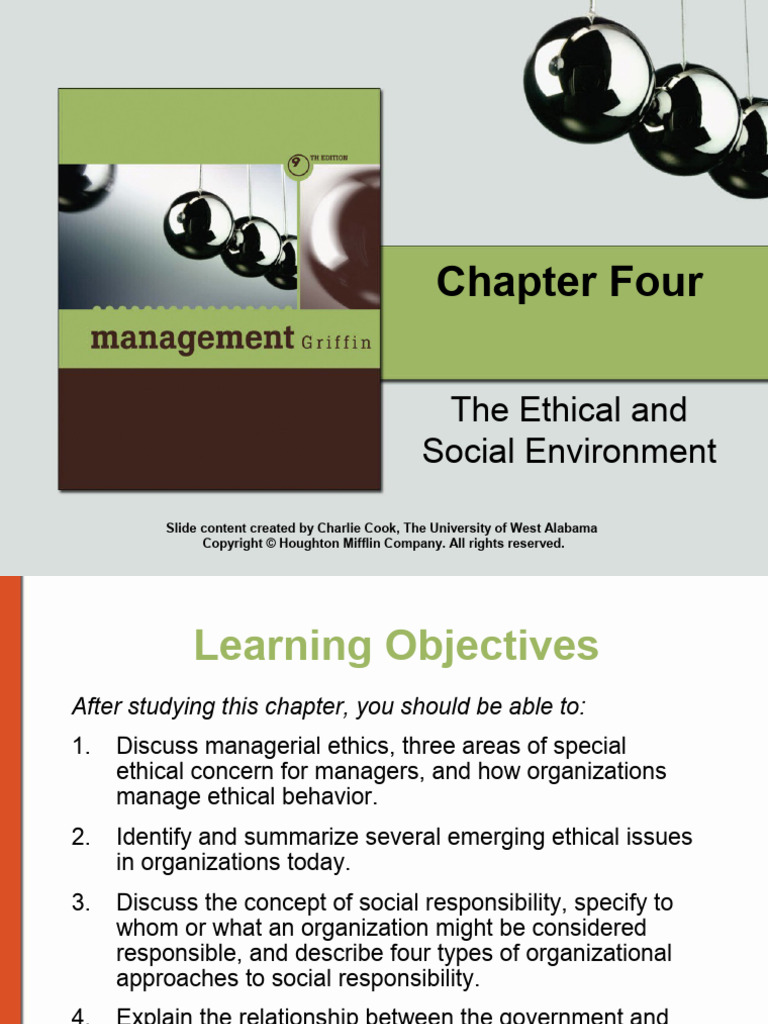 MGT101 - Lesson 4 - The Ethical and Social Environment | PDF | Business ...
