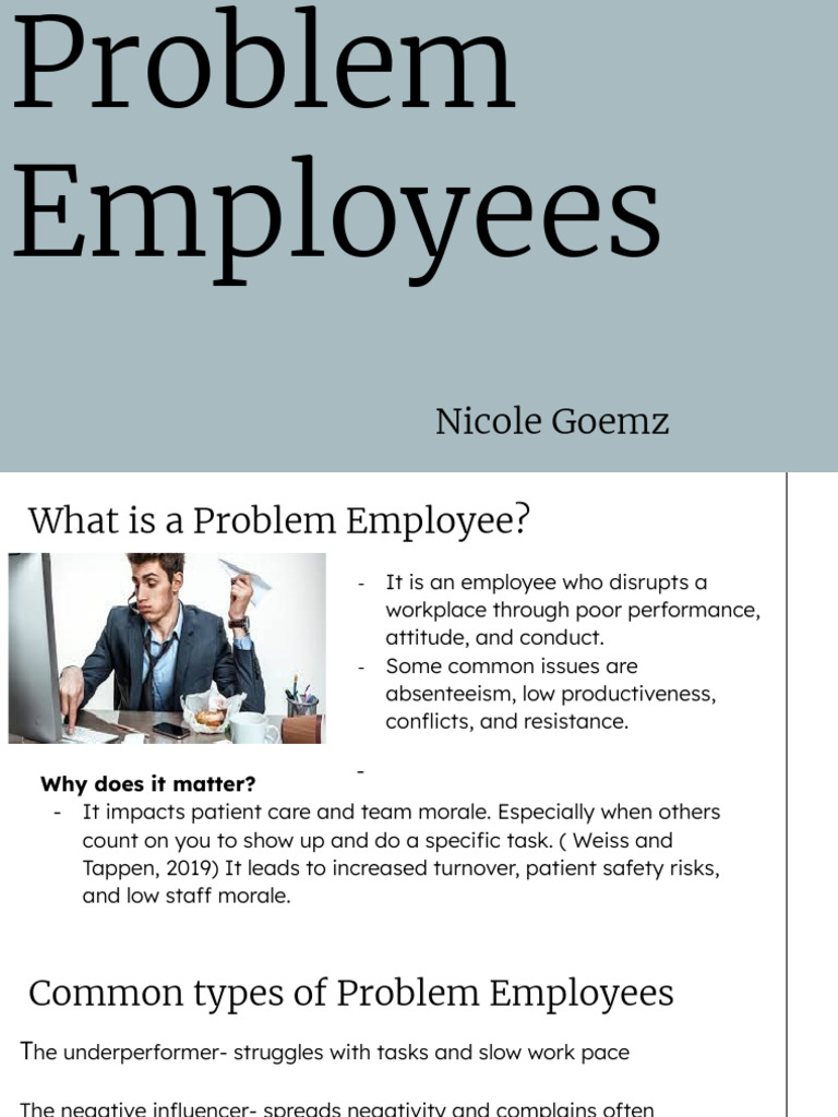 Problem Employees | PDF