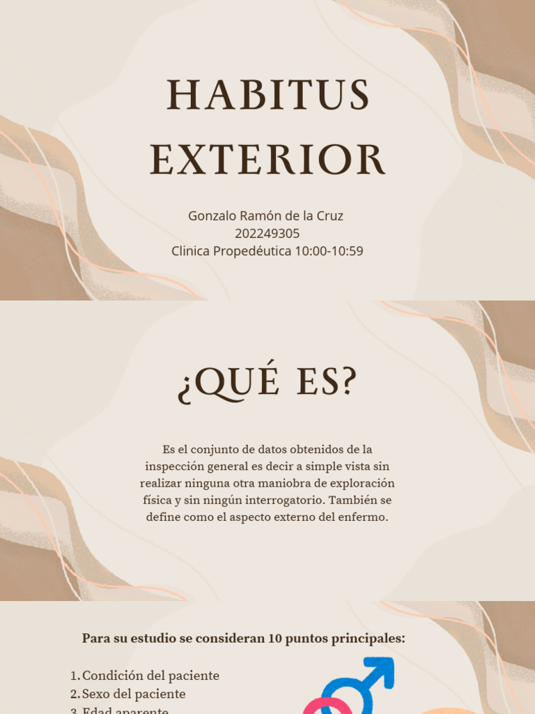 10 Puntos del Habitus Exterior Médico | PDF | Tejido (biología)