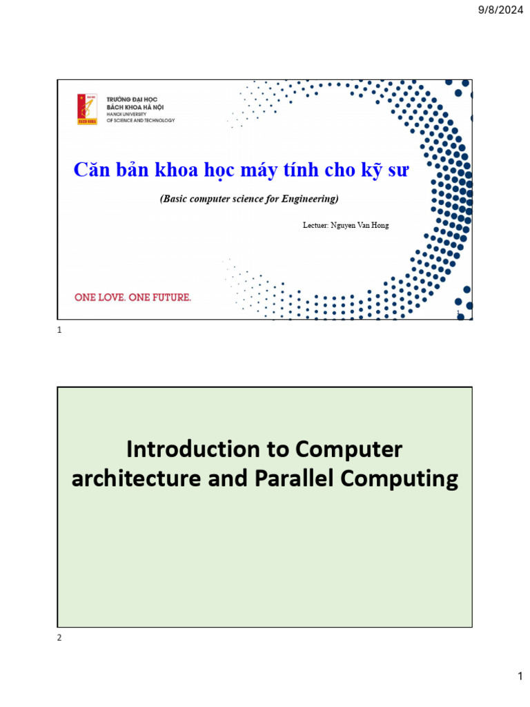 Lecture_2_Computer_Architecture_course_2024_1 | PDF | Parallel Computing | Central Processing Unit