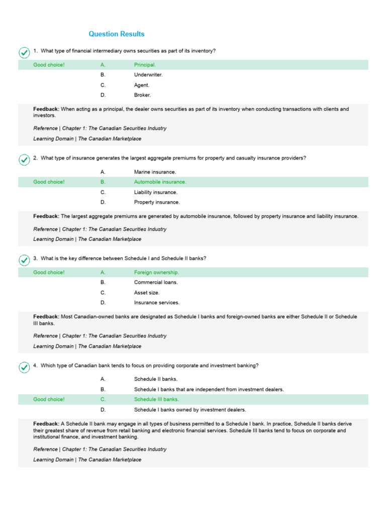 CSC Check - Volume 1 - Practice Test 1 With Answers | PDF | Bonds ...