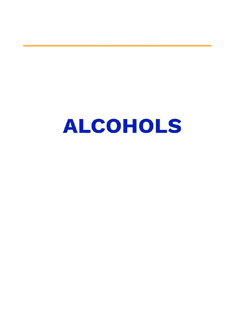 Alcohols | PDF