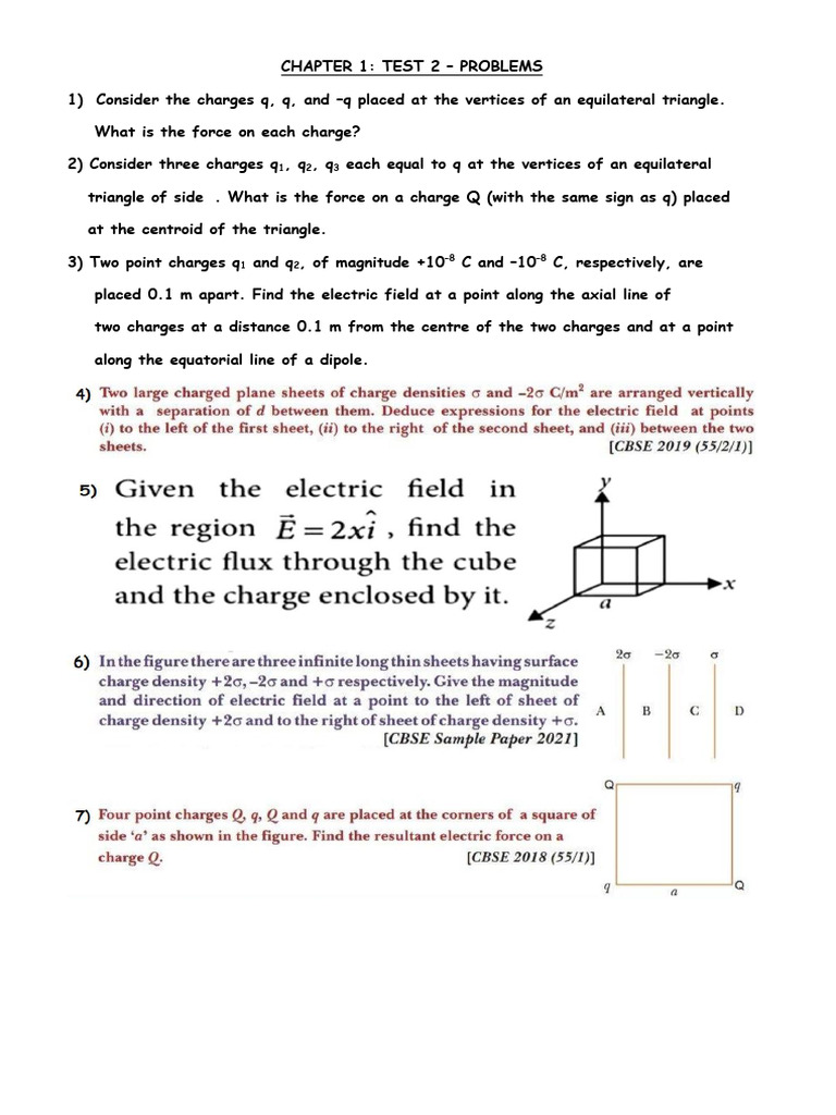 Ch 1 Test - 2 Problems | PDF
