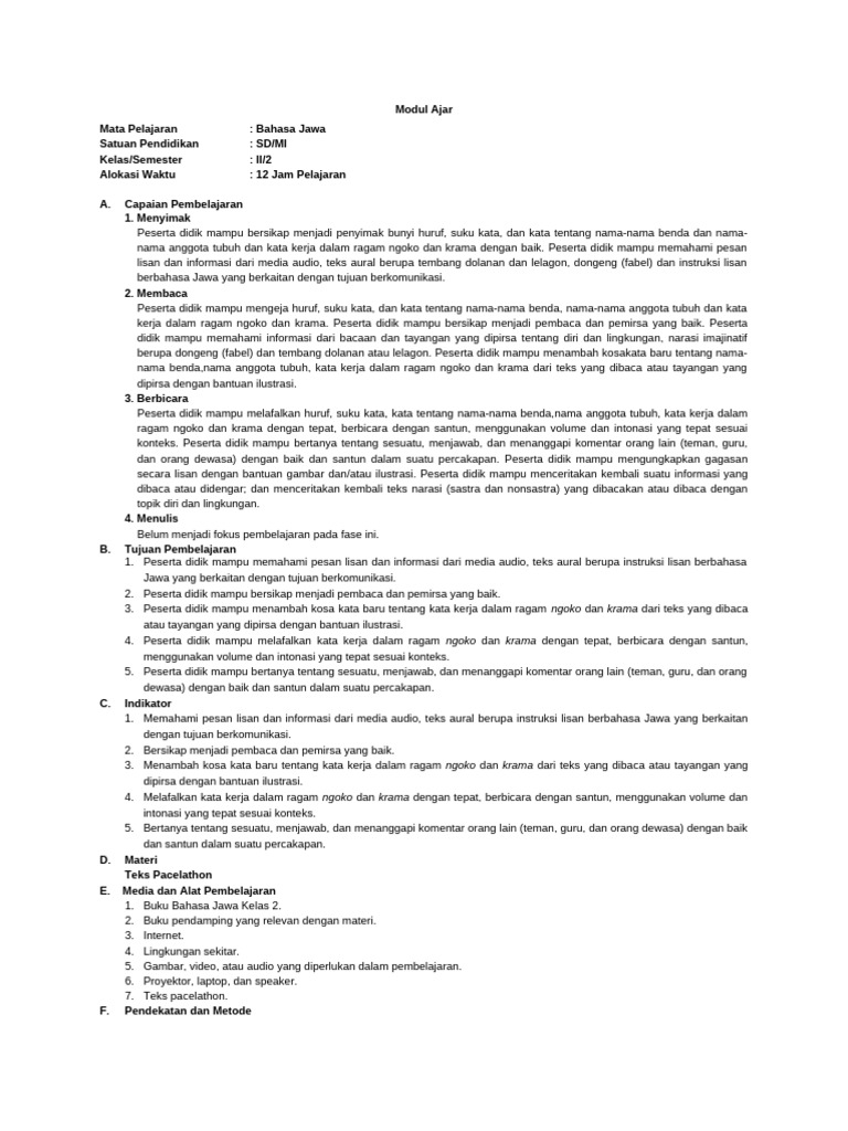 Pembelajaran Teks Pacelathon Padinan | PDF