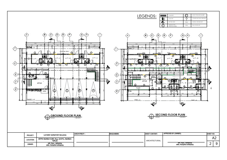 3-Storey Dormitory Floor Plans | PDF | Civil Engineering ...