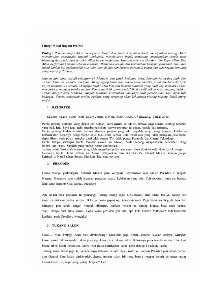 Liturgi Profesi NKB | PDF