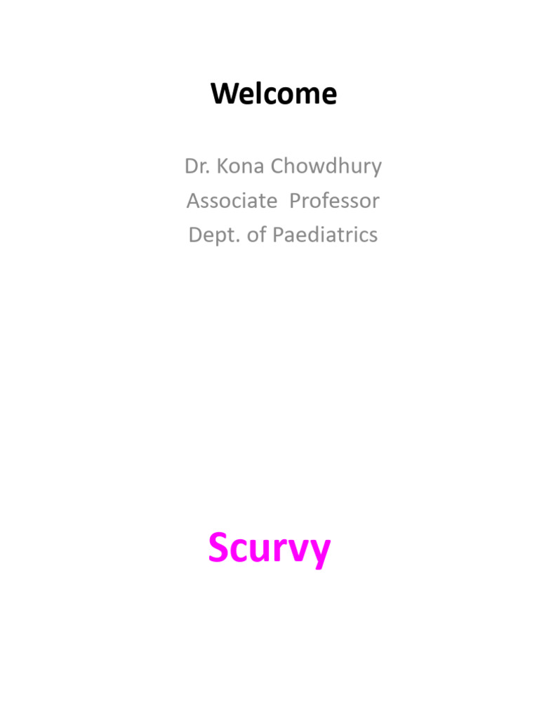 Scurvy and Vit A Deficiency | PDF | Bone | Vitamin C