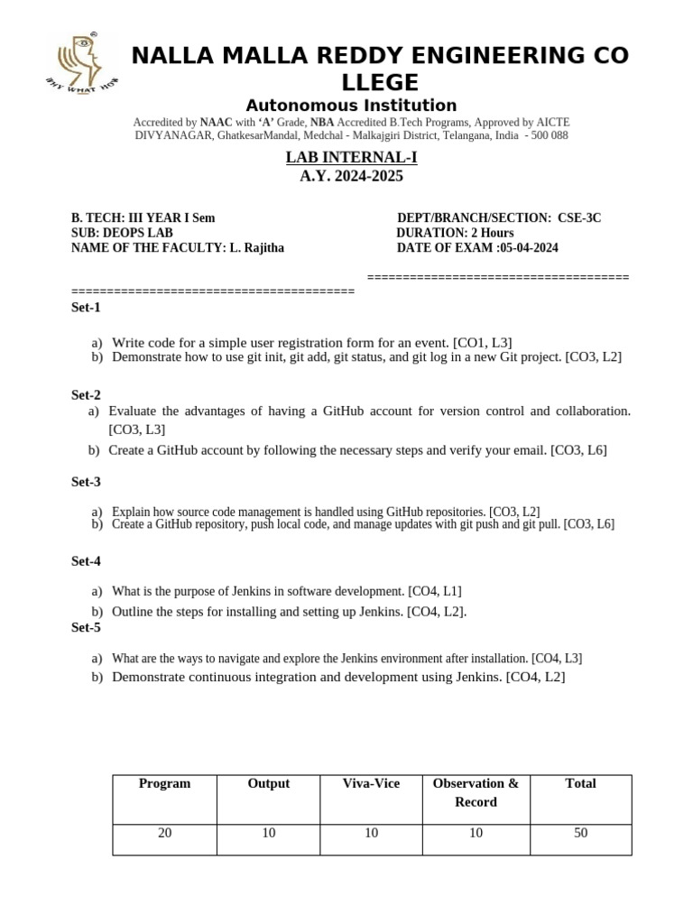 Devops Lab Internal1 | PDF