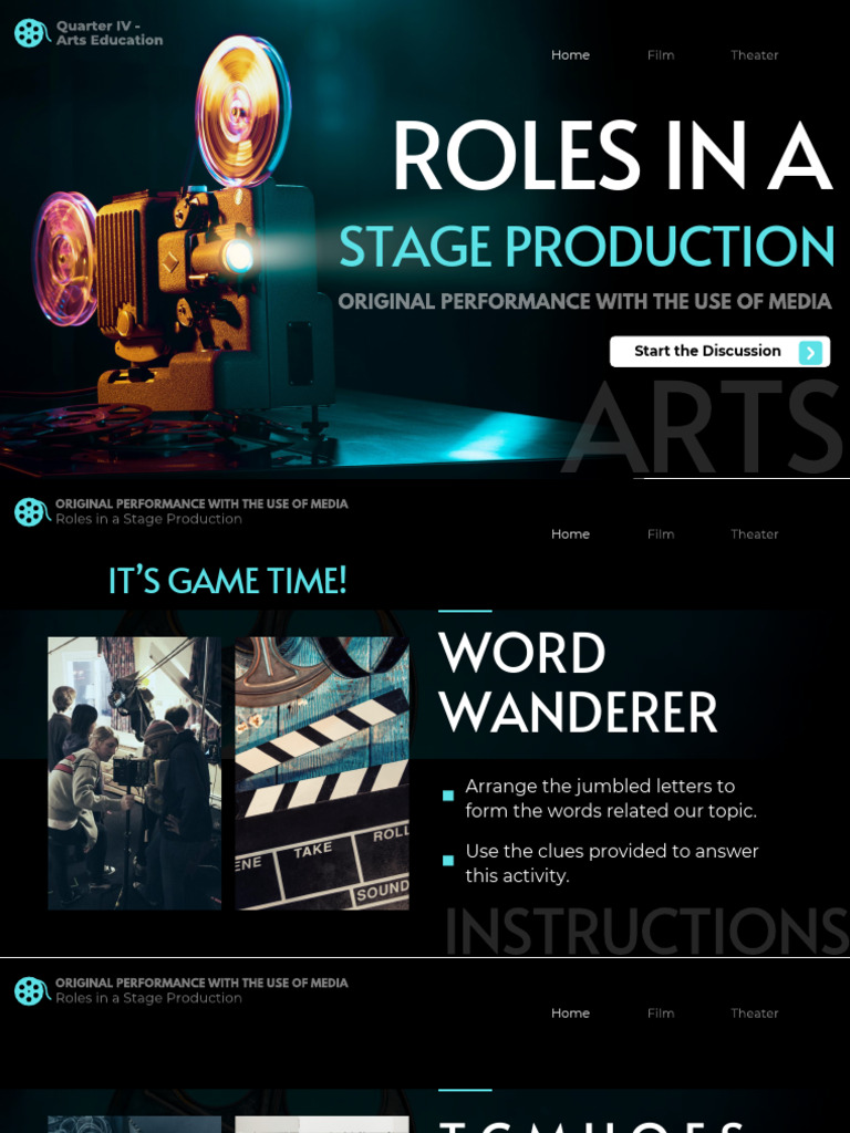 Roles in Stage Production Explained | PDF | Actor