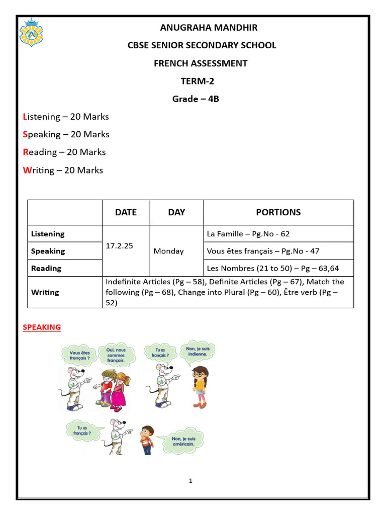 Grade - 4B | PDF | Fluency | Grammar