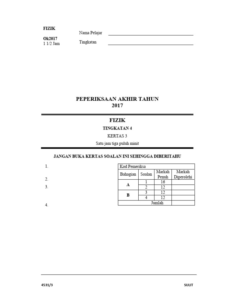Kinta Perak Kertas 3 | PDF