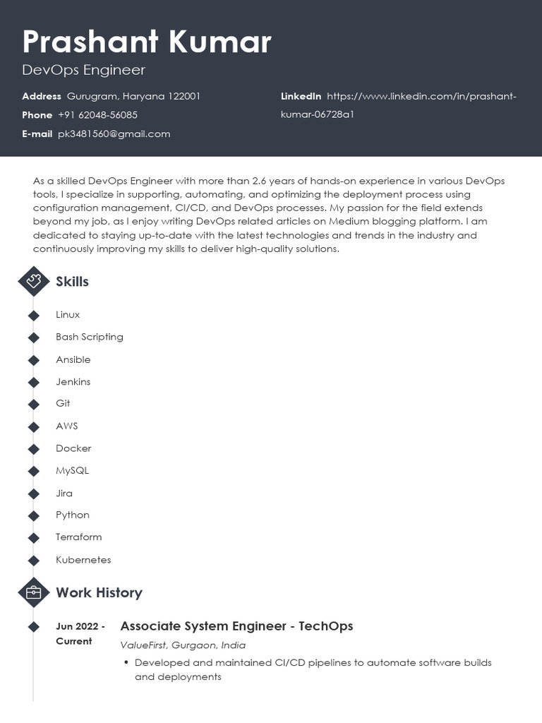 Prashant DevOps Resume-1 | PDF | Cloud Computing | Software Engineering