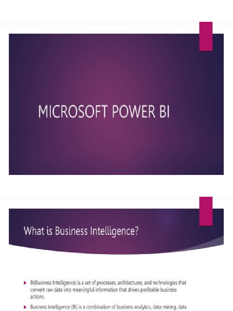 Unit I Power BI | PDF