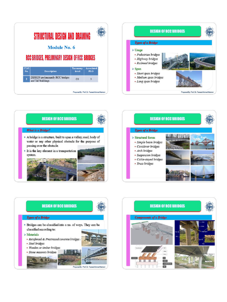 Module 6 (RCC Bridges, Preliminary Design of RCC Bridges) | PDF