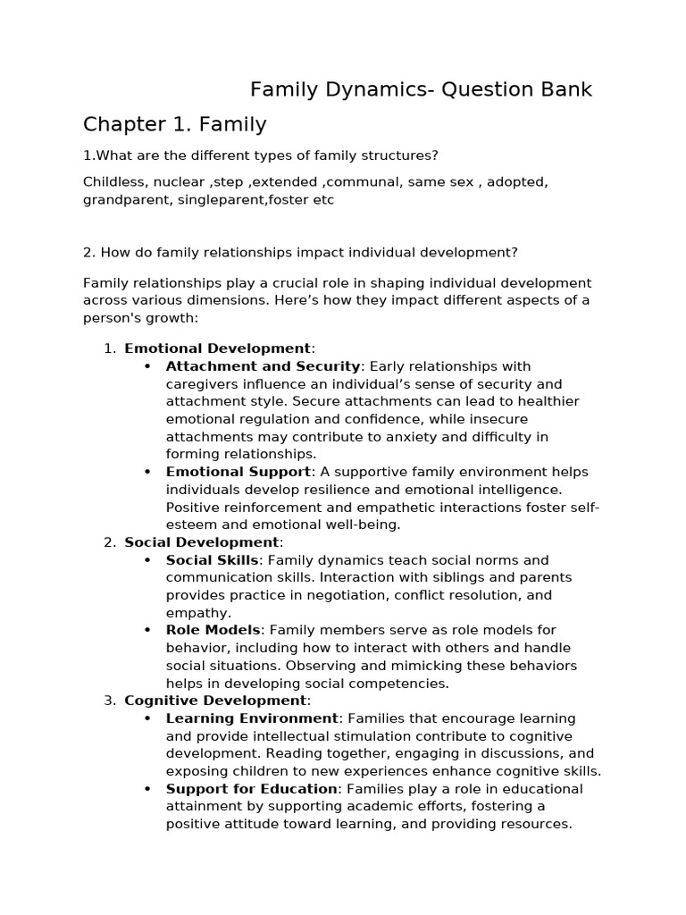 Family Dynamics: Roles and Impacts | PDF | Sibling | Disciplines