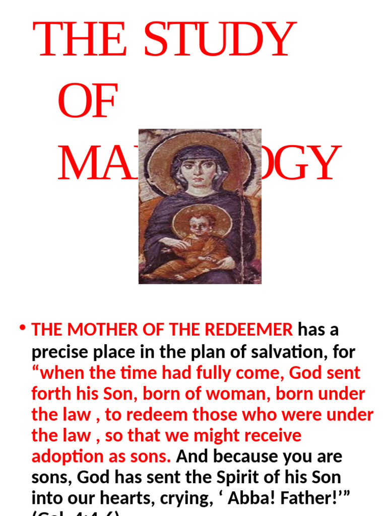 Mariology Lesson 1 | PDF | Mary, Mother Of Jesus | Catholic Church
