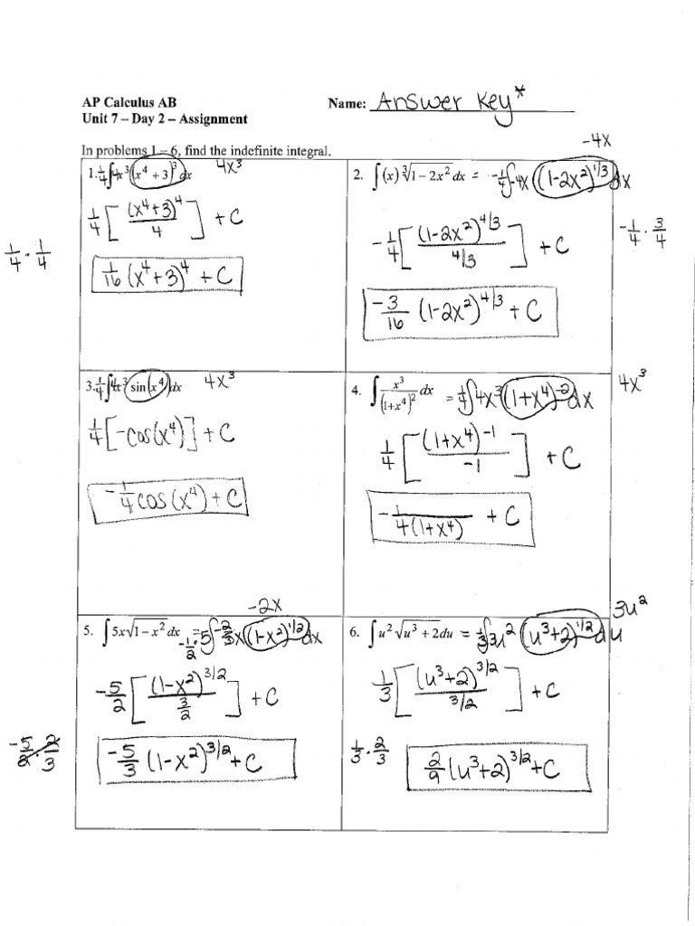 Unit 7 - Day 2 - Assignment Answer Key | PDF