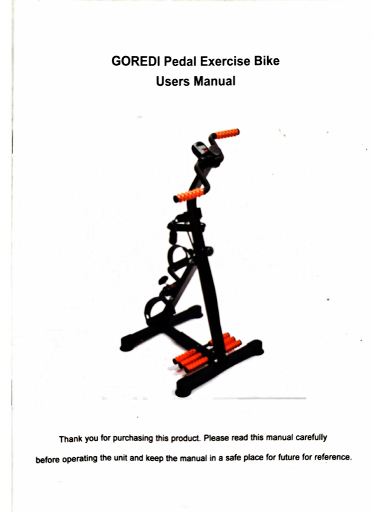 Goredi Pedal Exercise Bike User Manual | PDF
