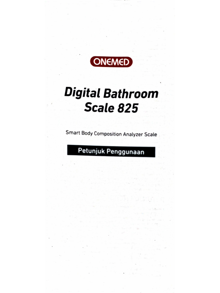 Onemed Digital Bathroom Scale 825 | PDF